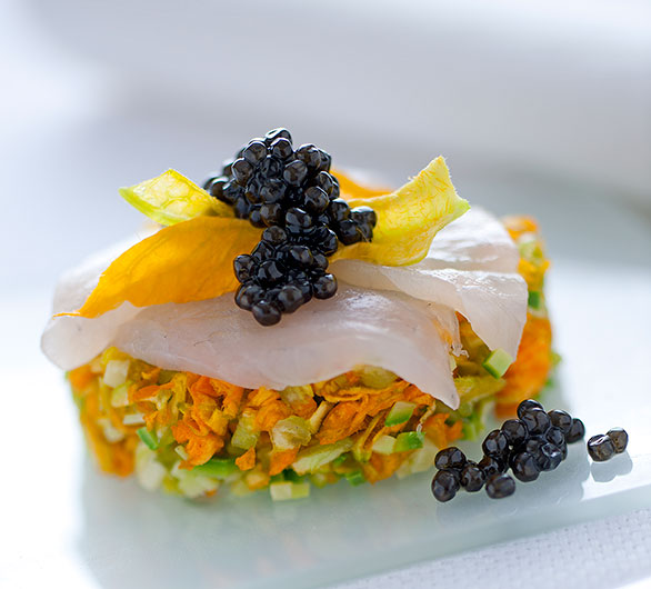Tartar of Zucchini and their Blossoms with Sturgeon and Caviar ...